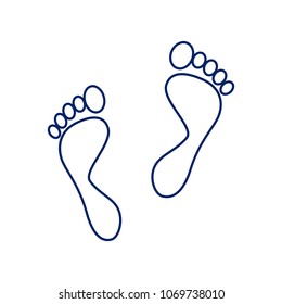Foot Prints Sign Vector Flat Style Stock Vector (Royalty Free ...