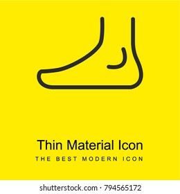 Foot Side View Outline Bright Yellow Stock Vector (Royalty Free ...