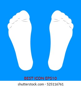 Foot Sole Vector Icon Eps10 Stock Vector (Royalty Free) 525116761 ...