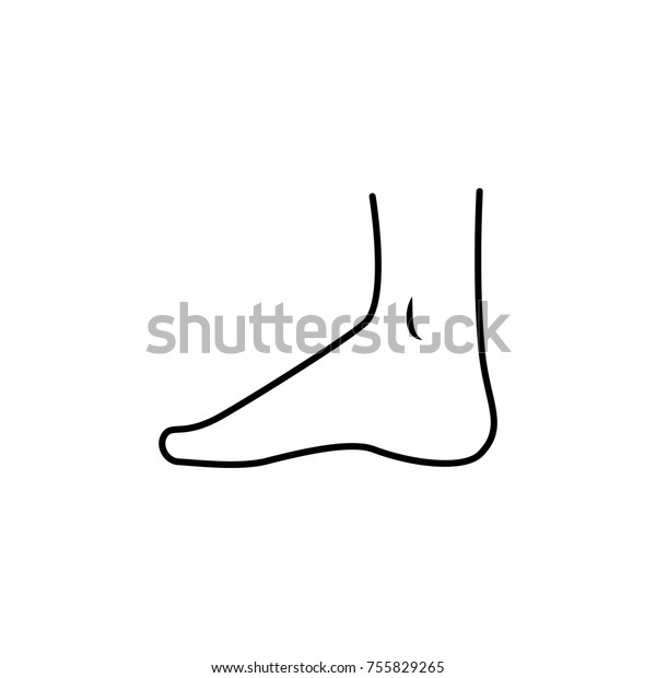 Foot Foot Standing Icon Body Part Stock Vector (Royalty Free) 755829265