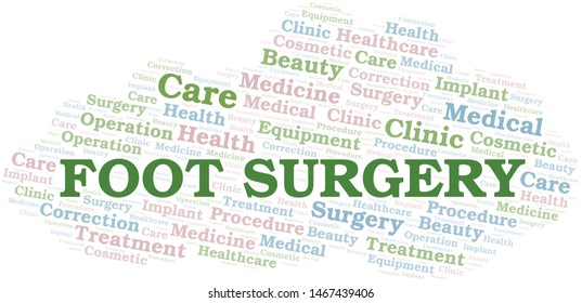 Foot Surgery Word Cloud Vector Made Stock Vector (Royalty Free ...