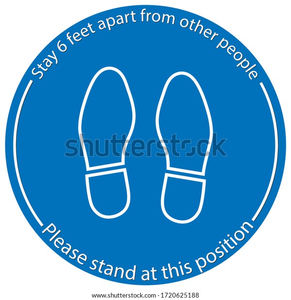 Foot Symbol Marking Standing Position Floor Stock Vector (Royalty Free ...