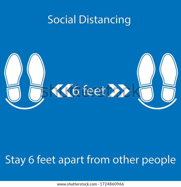 Foot Symbol Marking Standing Position Floor Stock Vector (Royalty Free ...