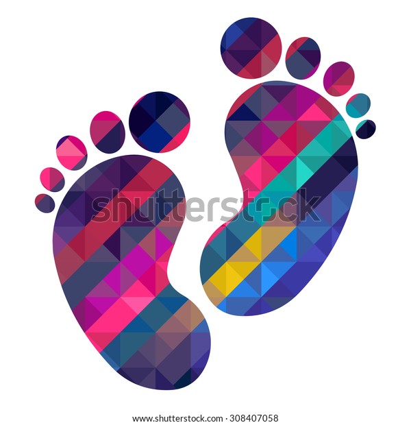 Foot Vector Imprint Footprint Symbol Graphic Stock Vector (Royalty Free ...