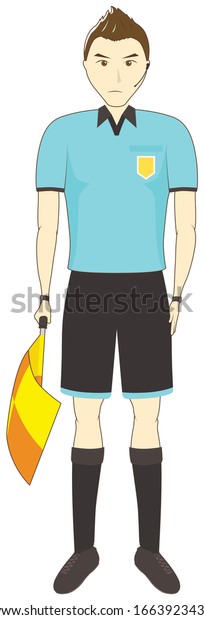 Football Assistant Referee Flag Stock Vector (Royalty Free) 1663923433 ...