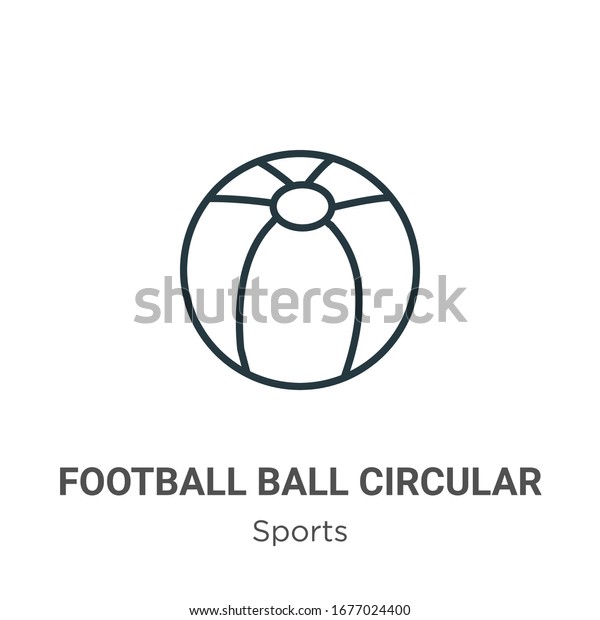 Football Ball Circular Outline Vector Icon Stock Vector (Royalty Free ...