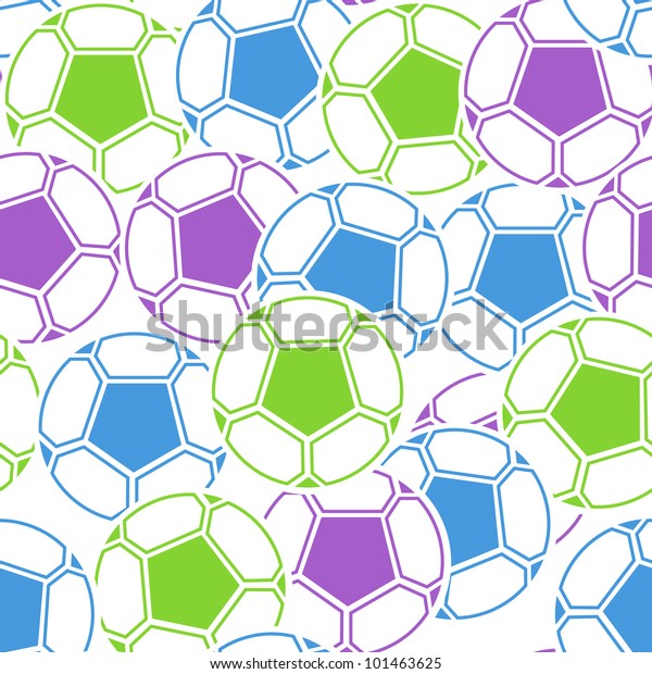 Football Balls Seamless Texture Stock Vector (Royalty Free) 101463625 ...