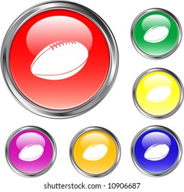 Football Button Stock Vector (Royalty Free) 10906687 | Shutterstock