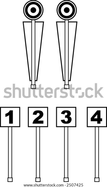 Football Chain Set Down Markers Stock Vector (Royalty Free) 2507425