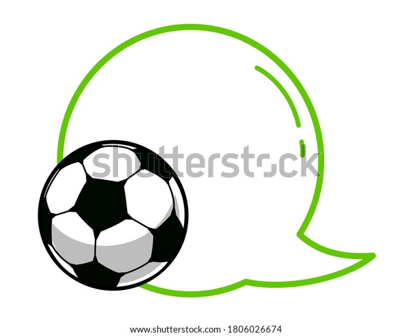 Football Chat Bubble Chat Box Text Stock Vector (Royalty Free ...
