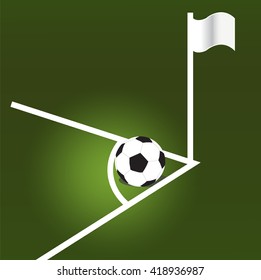 Football Corner Kick Flag Vector Illustration Stock Vector (Royalty ...