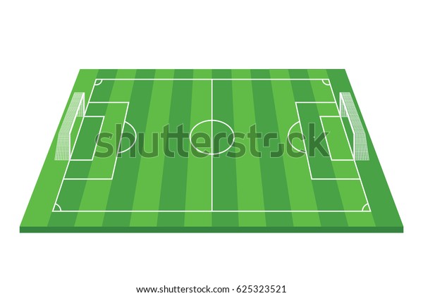 Football Field 3d Vector Stock Vector (Royalty Free) 625323521