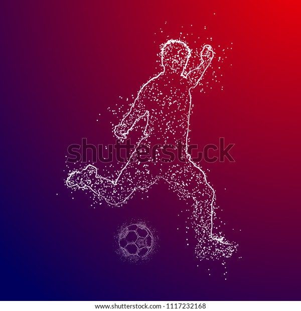 Football Logo Creative Design Red Blue Stock Vector (Royalty Free ...
