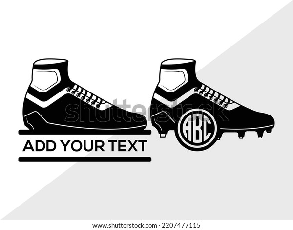 Football Monogram Svg Printable Vector Illustration Stock Vector ...