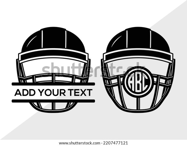 Football Monogram Svg Printable Vector Illustration Stock Vector ...