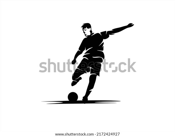 Football Player Drawing Vector Illustration Design Stock Vector ...