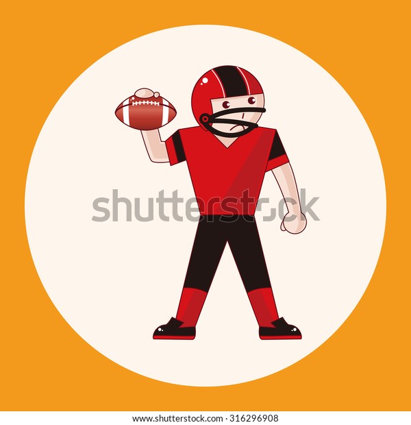 Football Player Theme Elements Vectoreps Stock Vector (Royalty Free ...