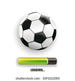 Football Progress Loading Bar On White Stock Vector (Royalty Free ...