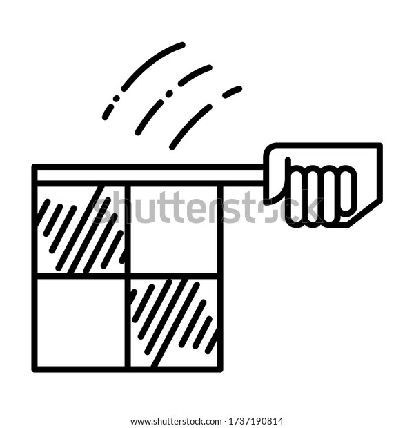 Football Referee Offside Flag Outline Icon Stock Vector (Royalty Free ...