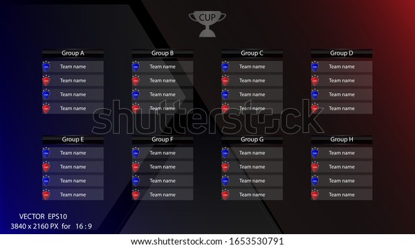 Football Score Table Divide Into Groups Stock Vector (Royalty Free ...
