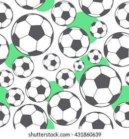 Seamless Football Soccer Ball Pattern Sport Stock Vector (Royalty Free ...