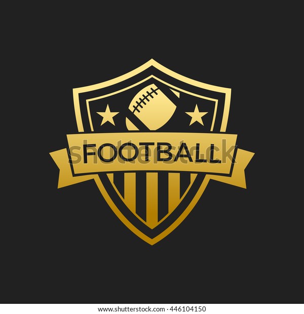 Football Shield Vector Logo Stock Vector (Royalty Free) 446104150