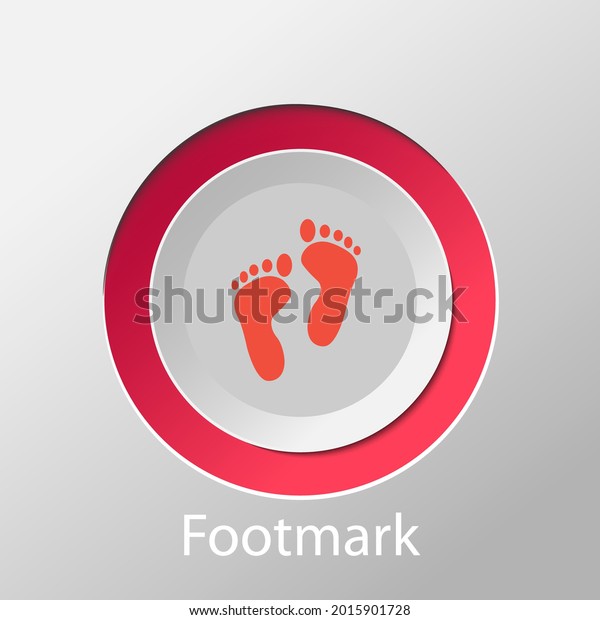 Footmark Symbol On Whote Background Stock Vector (Royalty Free ...