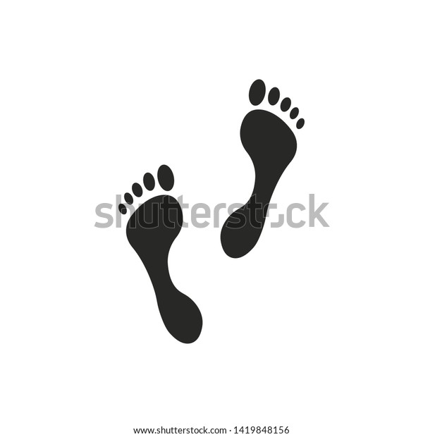 Footprint Icon Humans Track Vector Flat Stock Vector (Royalty Free ...