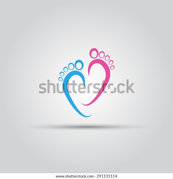 Footprint Isolated Vector Abstract Logo Lines Stock Vector (Royalty ...