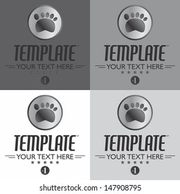 Footprint Label Template Stock Vector (Royalty Free) 147908795 ...