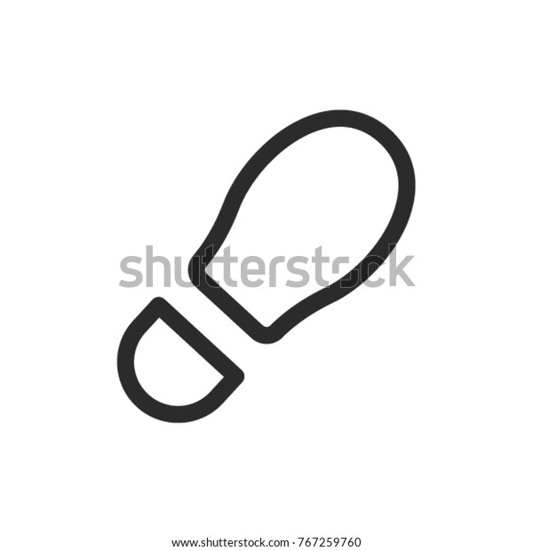 Footprint Outline Icon Vector Stock Vector (Royalty Free) 767259760 ...