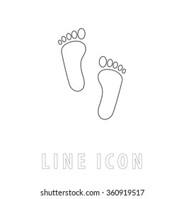 Footprint Outline Simple Vector Icon On Stock Vector (Royalty Free ...