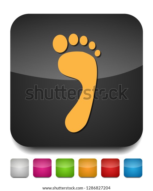 Footprint Symbol Vector Foot Print Illustration Stock Vector (Royalty ...