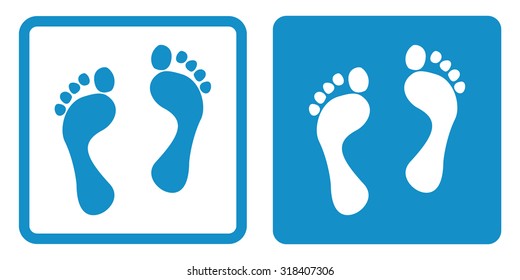 Footprint Symbol Vector Illustration Stock Vector (Royalty Free ...