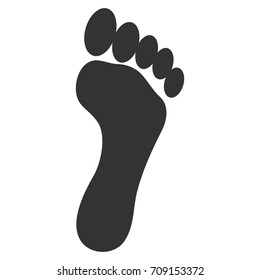 Simple Black Foot Icon Vector Footprint Stock Vector (Royalty Free ...