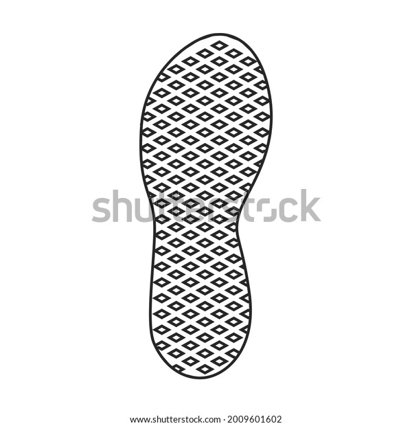 Footprint Vector Outline Icon Vector Illustration Stock Vector (Royalty ...