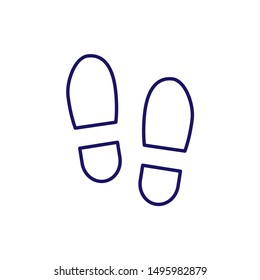 Footprint Walk Outline Vector Icon Stock Vector (Royalty Free ...