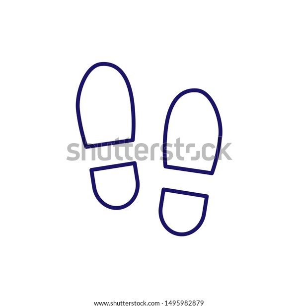 Footprint Walk Outline Vector Icon Stock Vector (Royalty Free ...