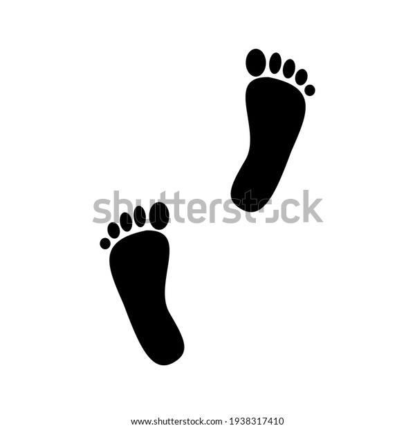 Footprints Bare Human Feet Vector Illustration: เวกเตอร์สต็อก (ปลอดค่า ...