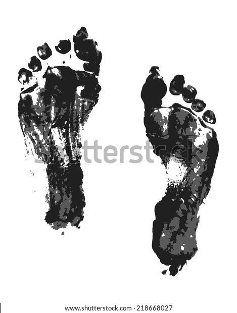Footprints By Ink Stock Vector (Royalty Free) 218668027 | Shutterstock