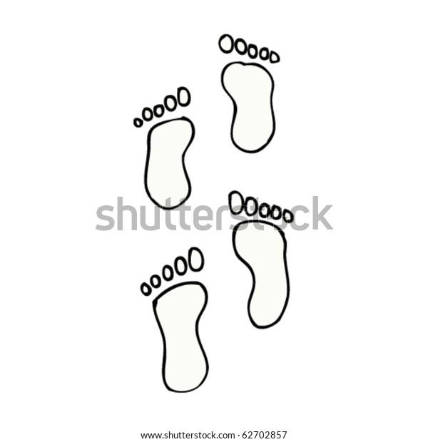 Footprints Cartoon Stock Vector (Royalty Free) 62702857