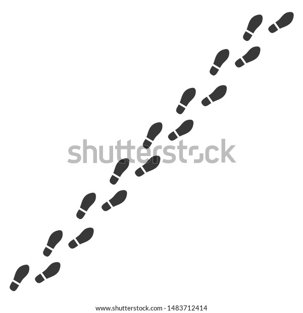 Footprints Icon Template Color Editable Footprints Stock Vector ...