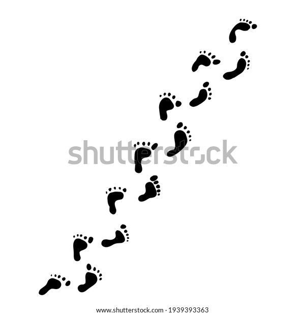Footprints Traces Man Vector Illustration Stock Vector (Royalty Free ...