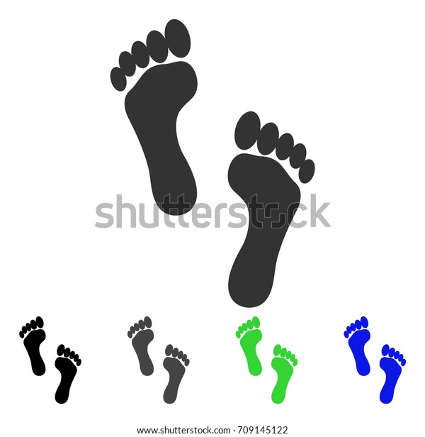 Footprints Vector Pictogram Style Flat Graphic Stock Vector (Royalty ...