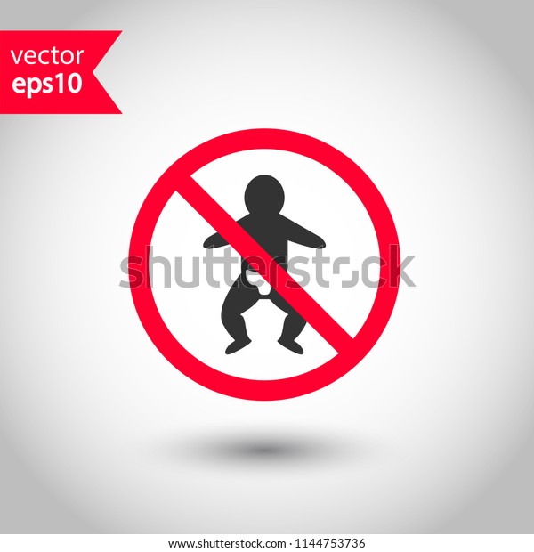 Forbidden Baby Icon No Baby Vector Stock Vector (Royalty Free ...
