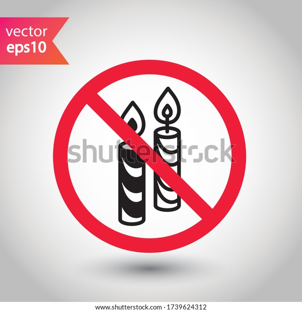 Forbidden Candle Icon No Candle Vector: เวกเตอร์สต็อก (ปลอดค่าลิขสิทธิ์ ...
