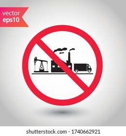 Forbidden Factory Vector Icon Prohibited Warning Stock Vector (Royalty ...