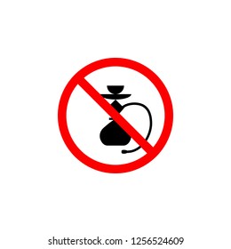 No Smoking Hookah Forbidden Sign Modern Stock Vector (Royalty Free ...