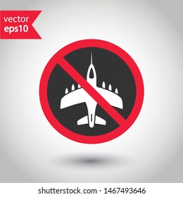 Forbidden Plane Icon Do Not Fly Stock Vector (Royalty Free) 1467493643