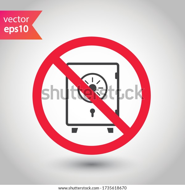 Forbidden Safe Icon Warning Caution Attention Stock Vector Royalty Free 1735618670 Shutterstock